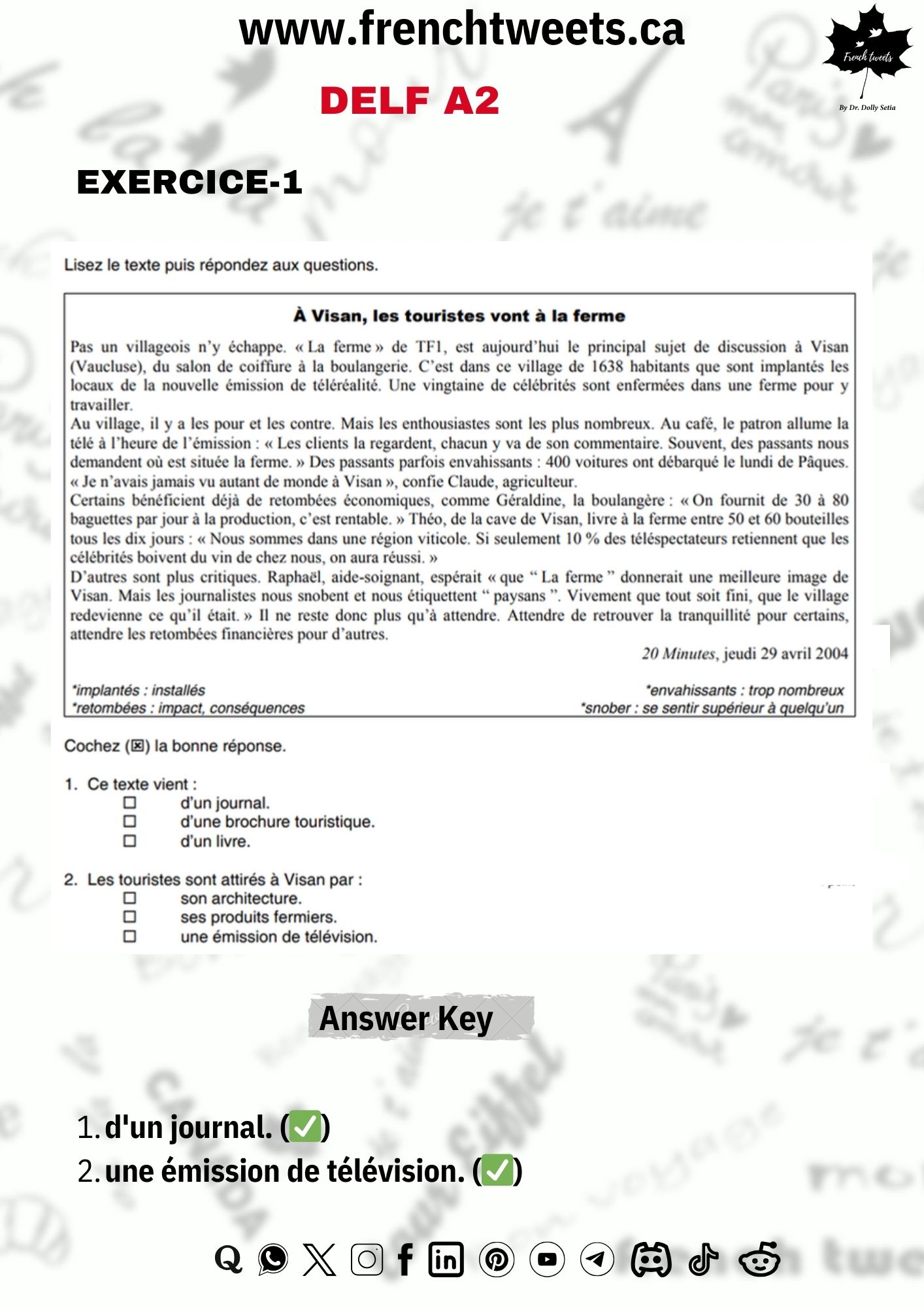 French Exercises for Beginners PDF - French Tweets