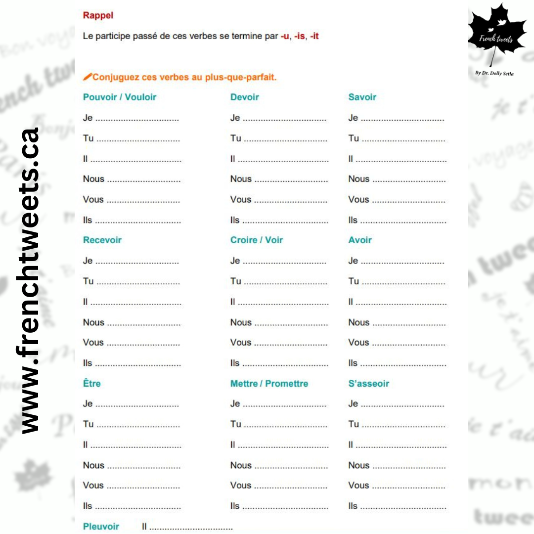 French Exercises Intermediate level with French tweets