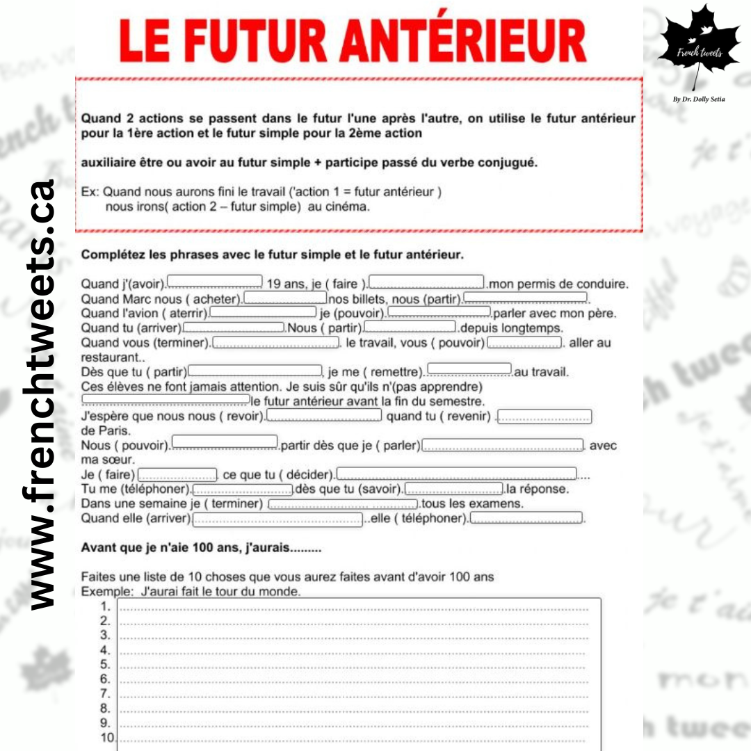 French Exercises Intermediate level with French tweets