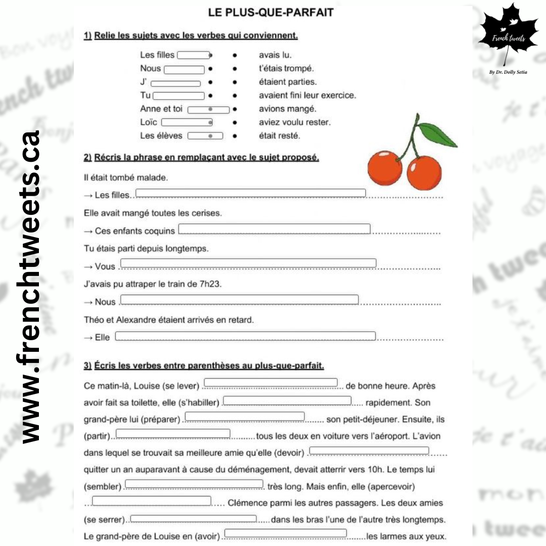 French Exercises Intermediate level with French tweets