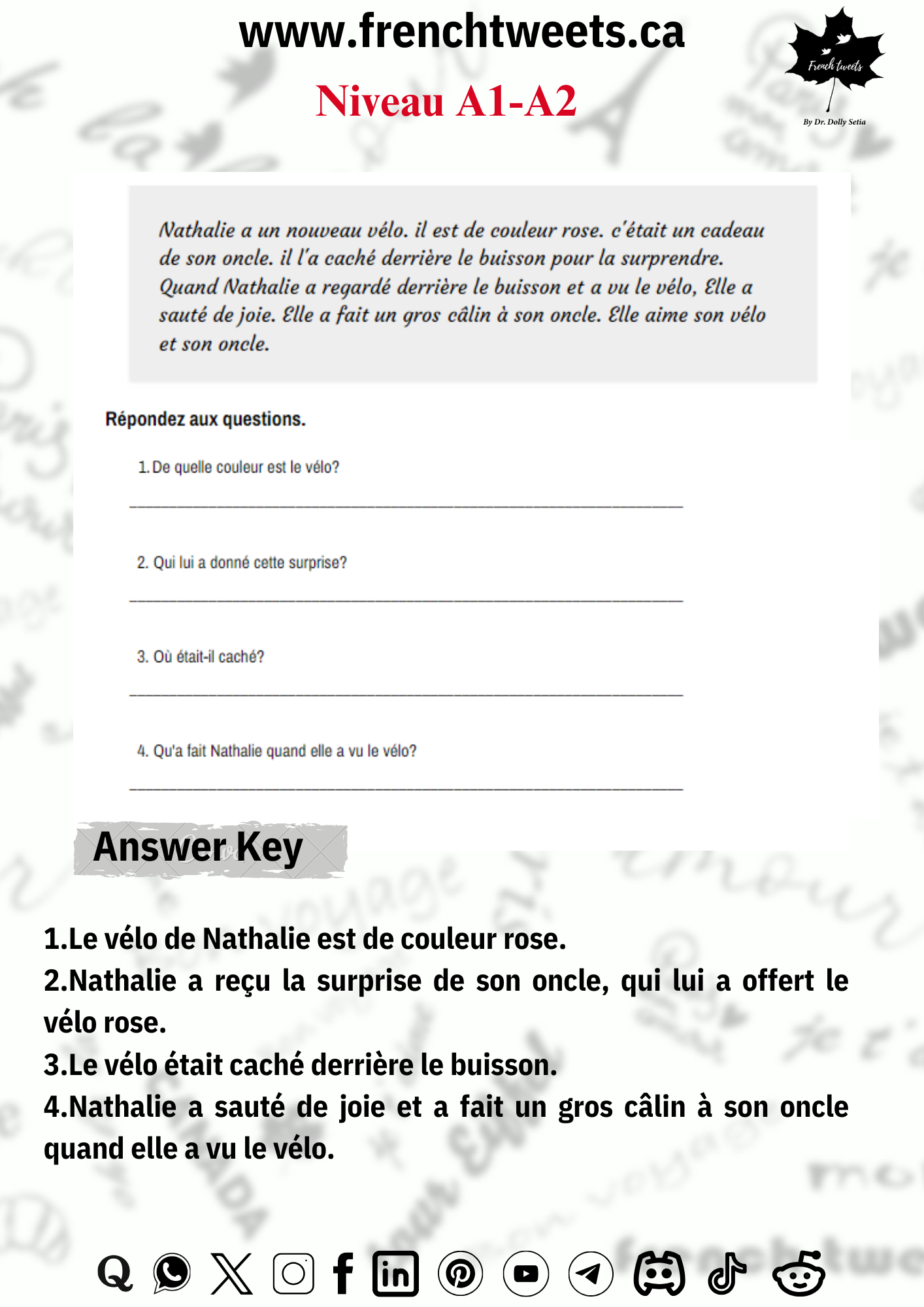 French Exercises for Beginners PDF - French Tweets