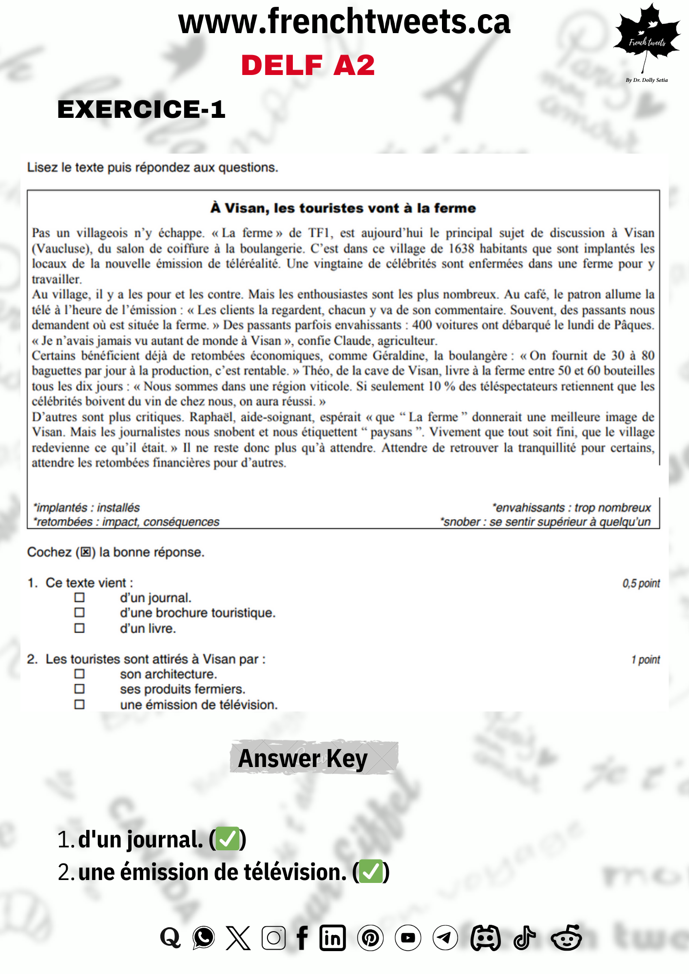 French Exercises for Beginners PDF - French Tweets